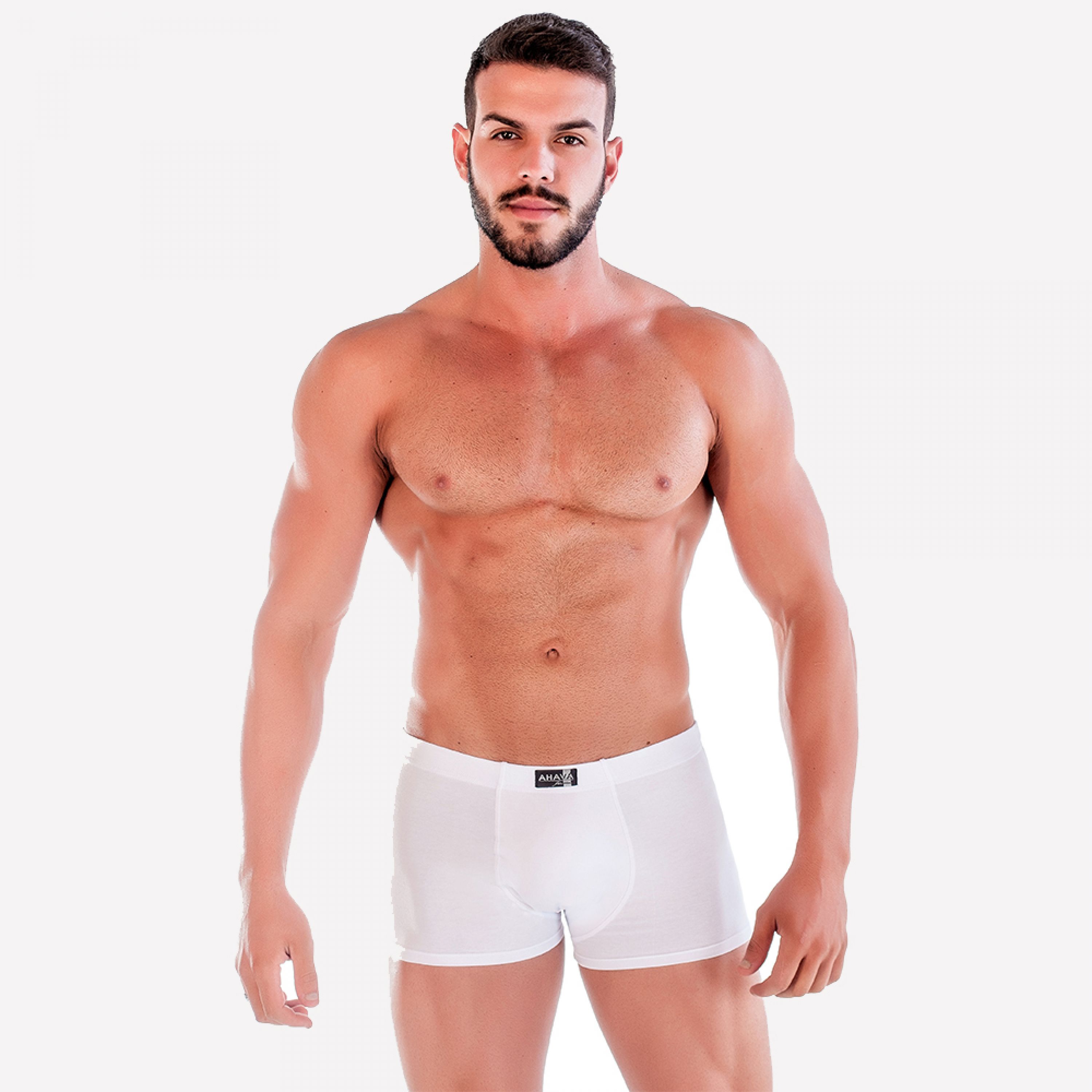 Cueca Boxer Adulto Branco em Algodão Egípcio - Ahavá Store